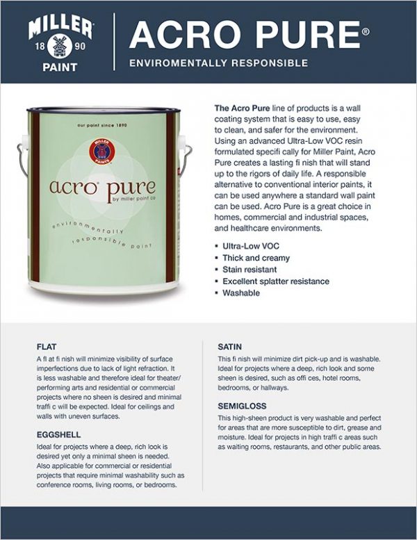 Acro Pure Interior | Miller Paint