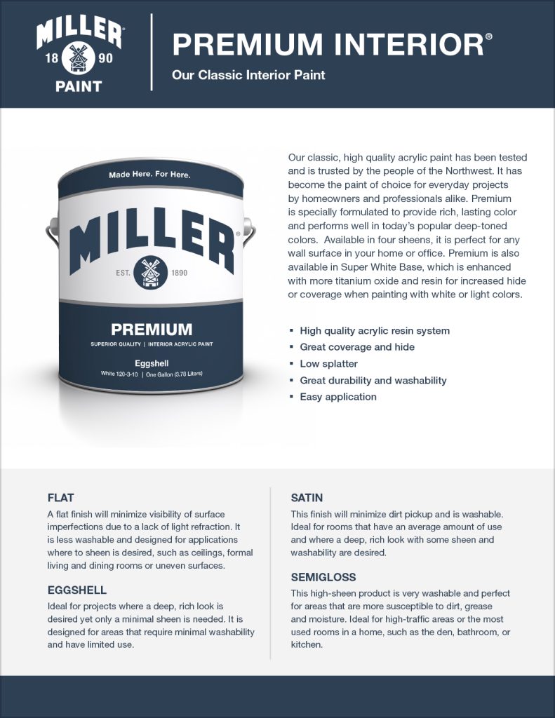 Premium Interior | Miller Paint