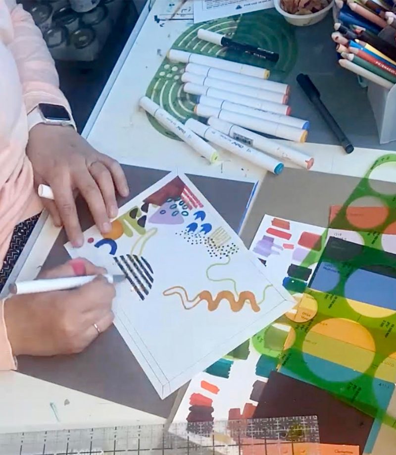 PAINT THIS: Abstract Sketch +Shape Mural - millerpaint.com
