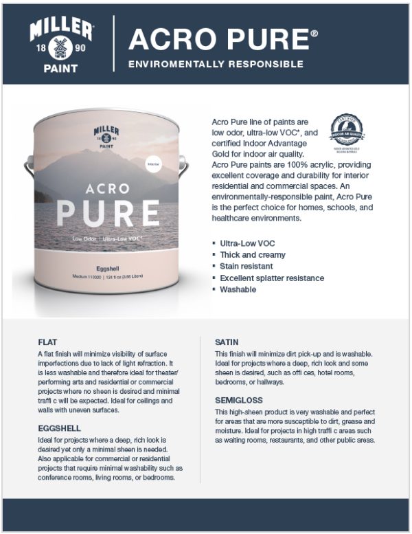 Acro Pure Interior | Miller Paint